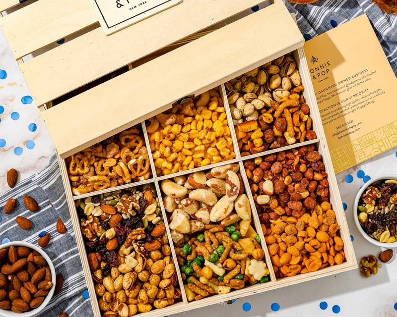Bonnie & Pop – Deluxe Nut and Snack Gift Crate | Goody