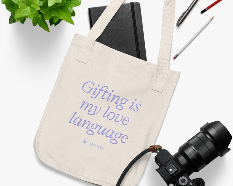 Goody Merch – Gifting is My Love Language Tote | Goody