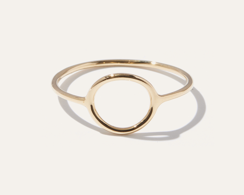 Quince – 14K Gold Circle Ring | Goody