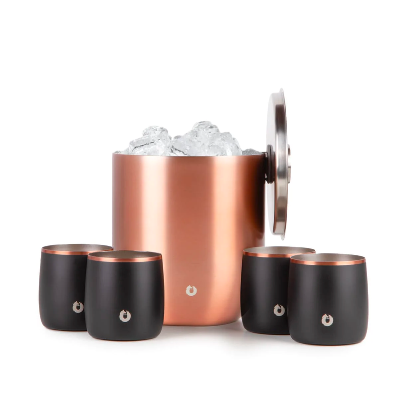 Snowfox Ice Bucket And Rocks Glasses Barware Set Goody