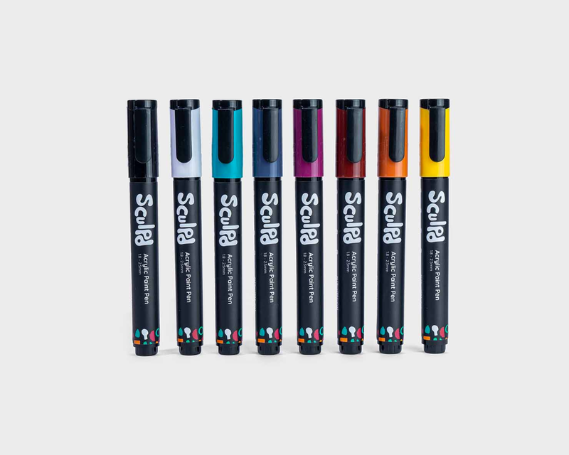 Sculpd – Metallic Acrylic Paint Pen 8-Pack | Goody